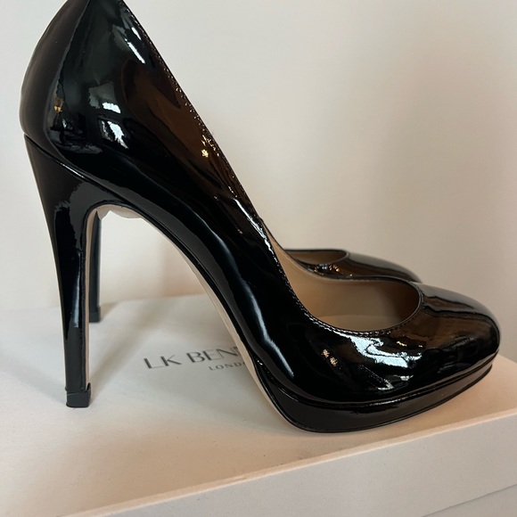 LK Bennett | Shoes | Sledge Black Patent Platform Courts | Poshmark